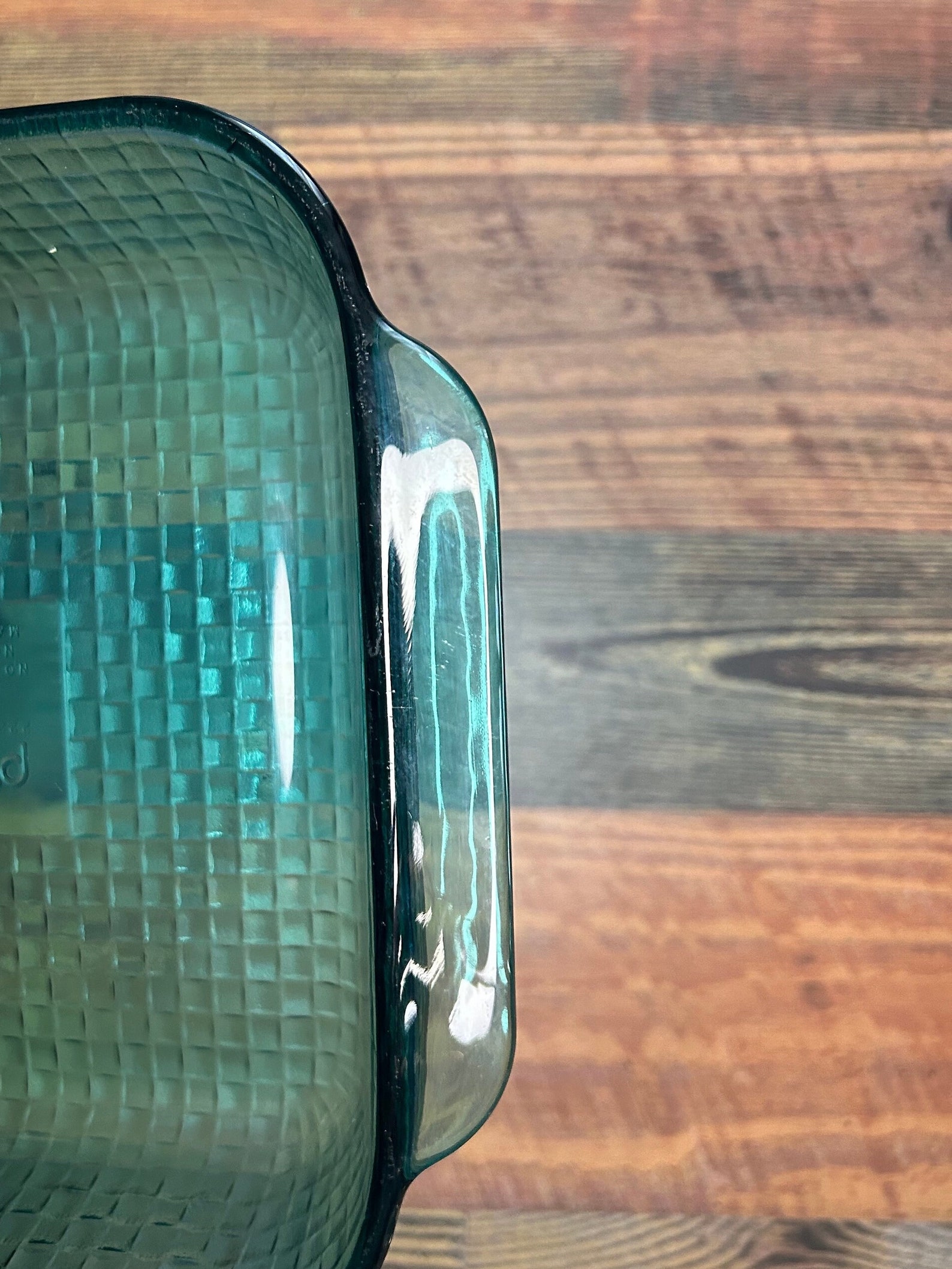 Teal Peacock PYREX Weave Pattern Square Baking Dish, Vintage, Ships ...