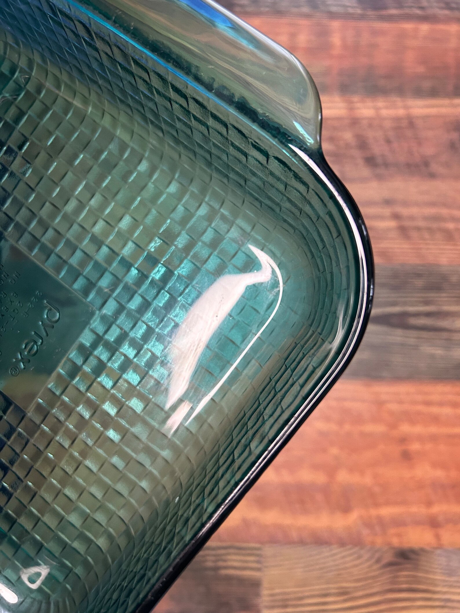 Teal Peacock PYREX Weave Pattern Square Baking Dish, Vintage, Ships ...