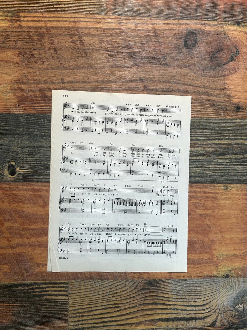 Hello Dolly Sheet Music, Vintage, Ships From Canada - Etsy