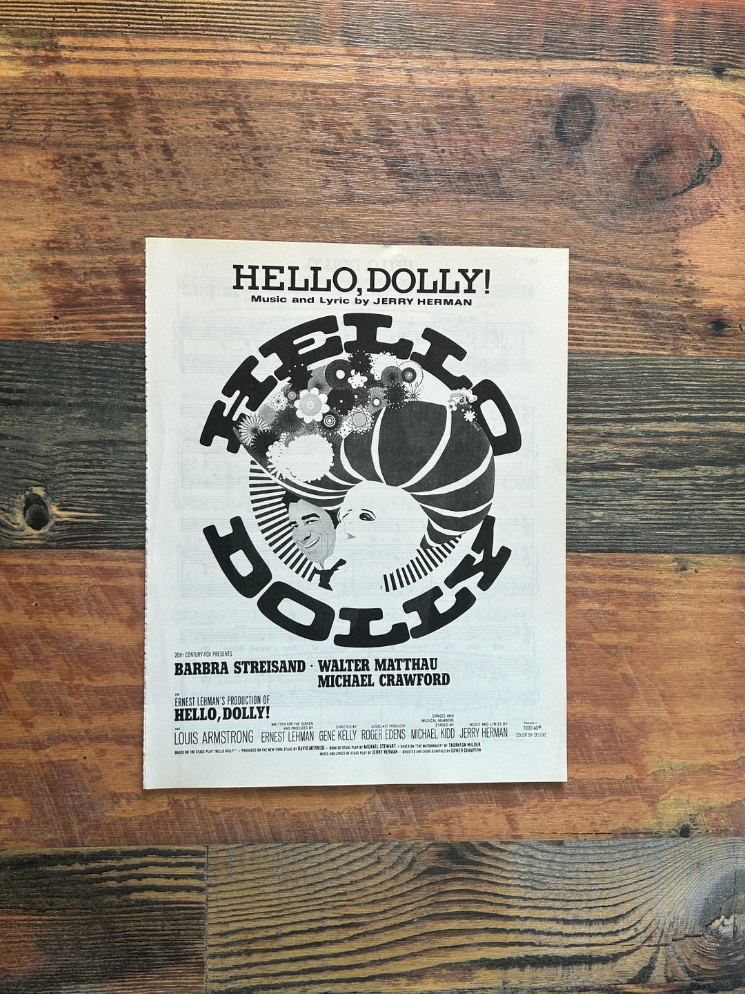 Hello Dolly Sheet Music, Vintage, Ships From Canada - Etsy