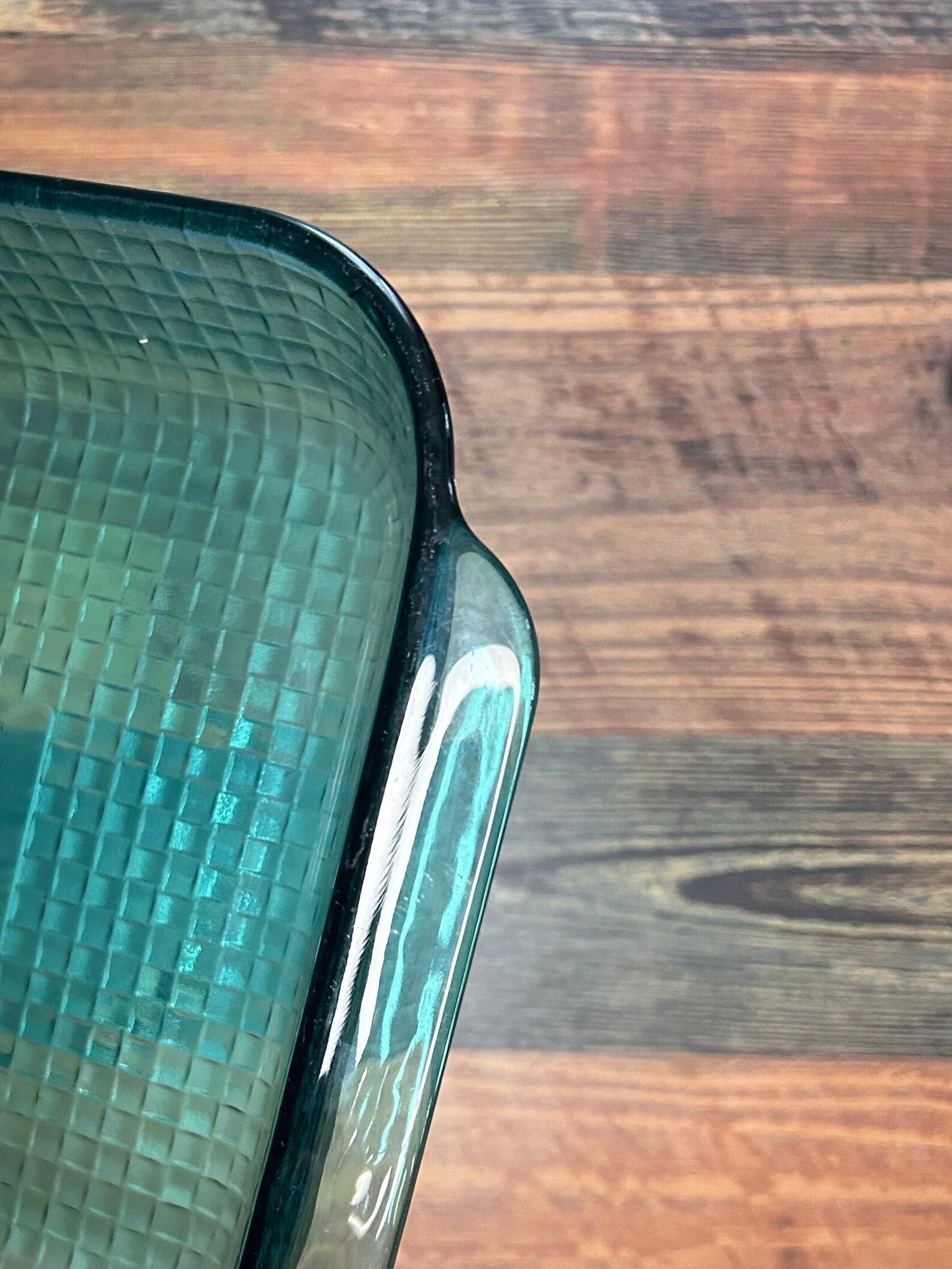 Teal Peacock PYREX Weave Pattern Square Baking Dish, Vintage, Ships ...