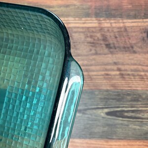 Teal Peacock PYREX Weave Pattern Square Baking Dish, Vintage, Ships ...