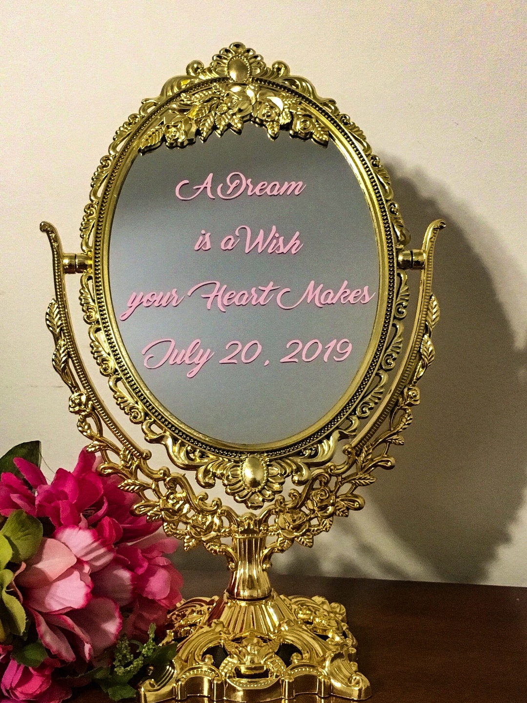 A Dream is a Wish Your Heart Makes Mirror Sign/fairytale - Etsy