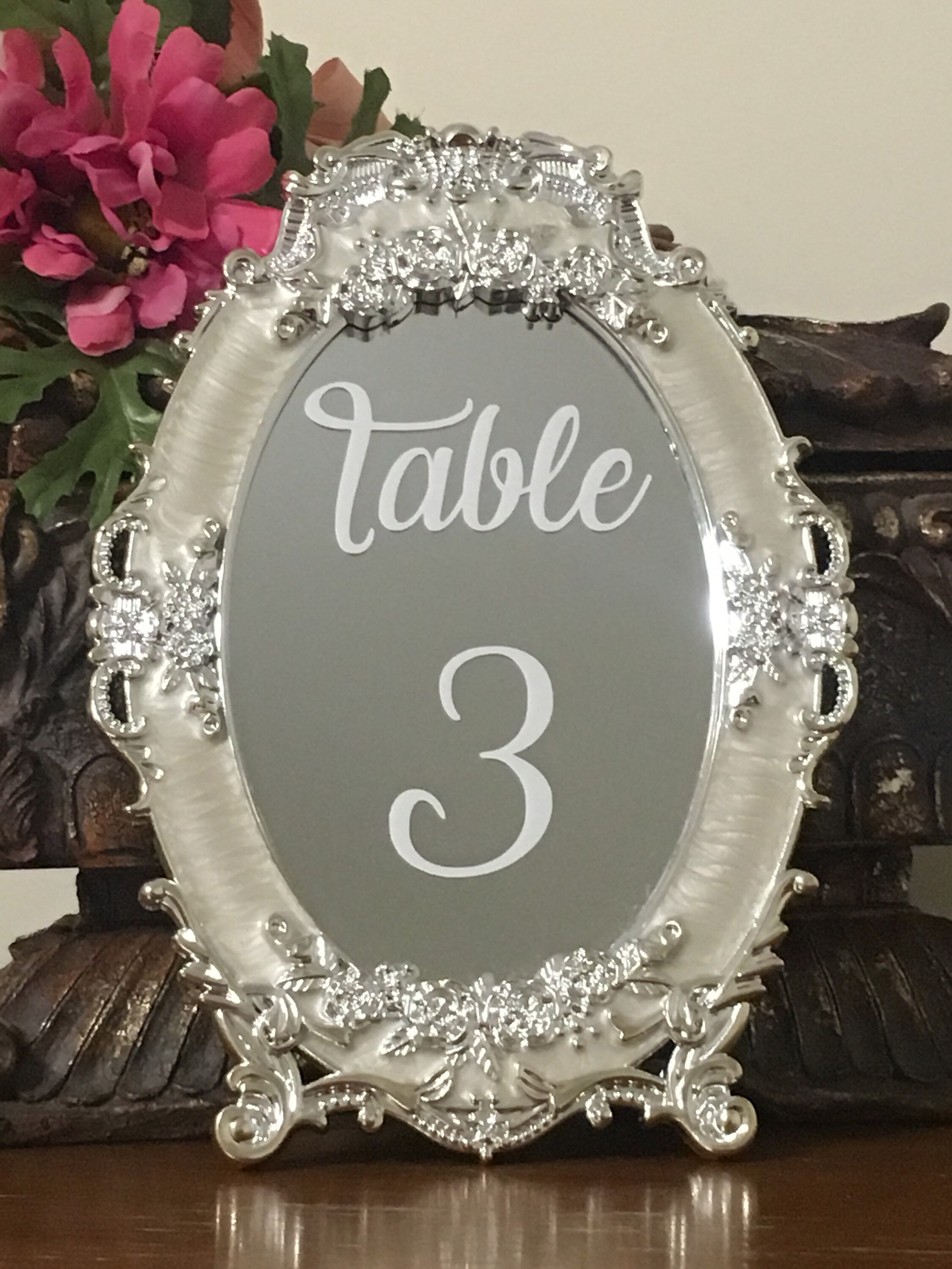 Mirror Table Numbers/fairytale Table Numbers/wedding Table - Etsy