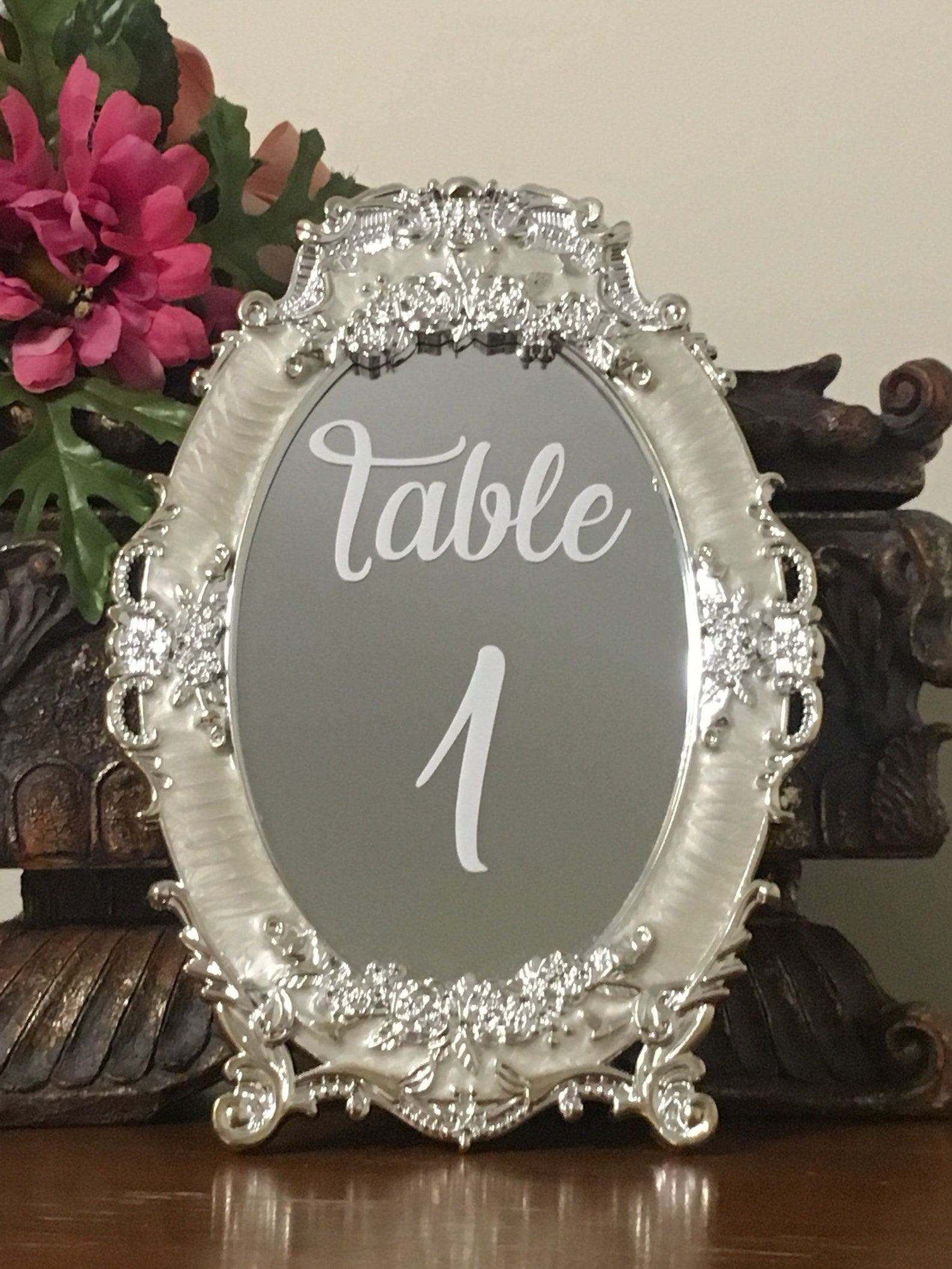 Mirror Table Numbers/fairytale Table Numbers/wedding Table - Etsy