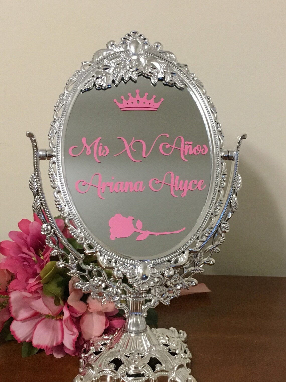 Mirror With Decal Inscription/quincinera Mirror Sign/fairytale - Etsy