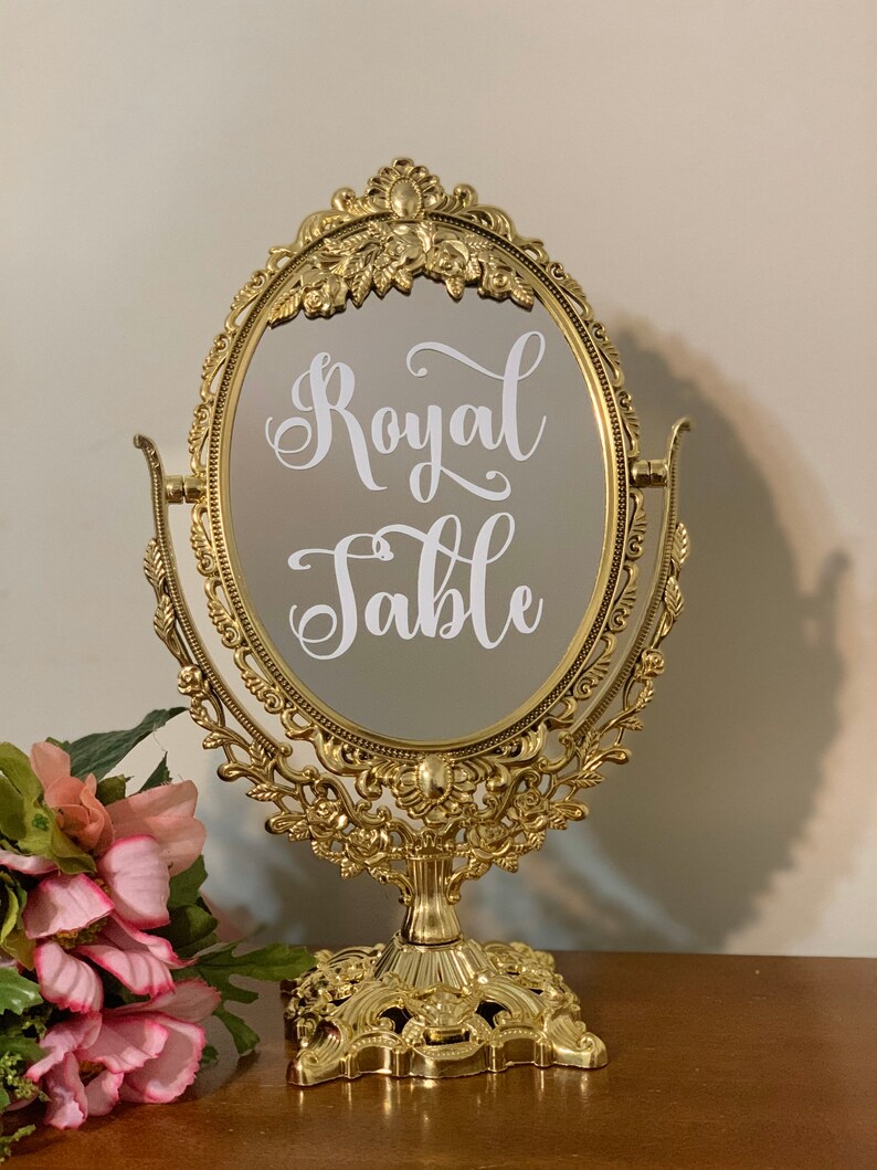 Royal Table Mirror Sign/fairytale Wedding/beauty and the - Etsy