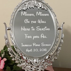 Mirror With Decal Inscription/mirror Mirror on the Wall Here is Seating ...