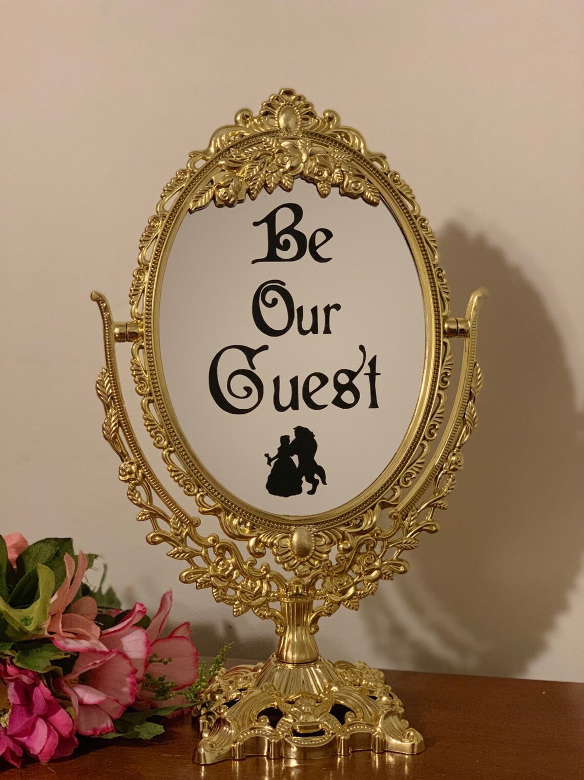 Be Our Guest/beauty and the Beast Mirror Sign/wedding Escort | Etsy