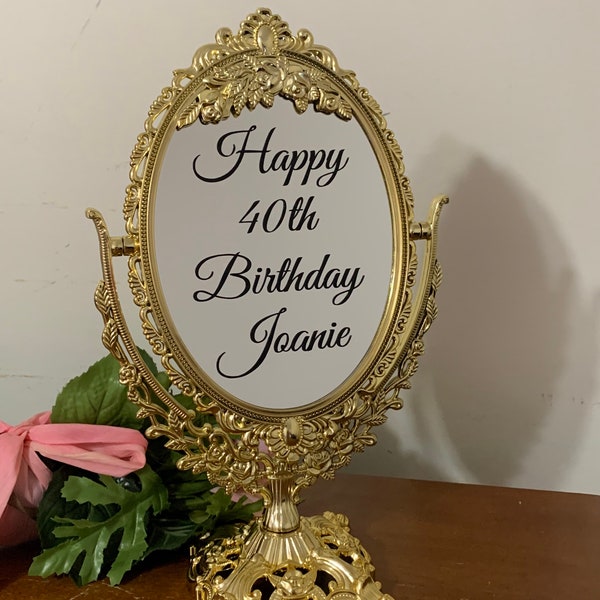 Mirror Happy Birthday Sign - Etsy
