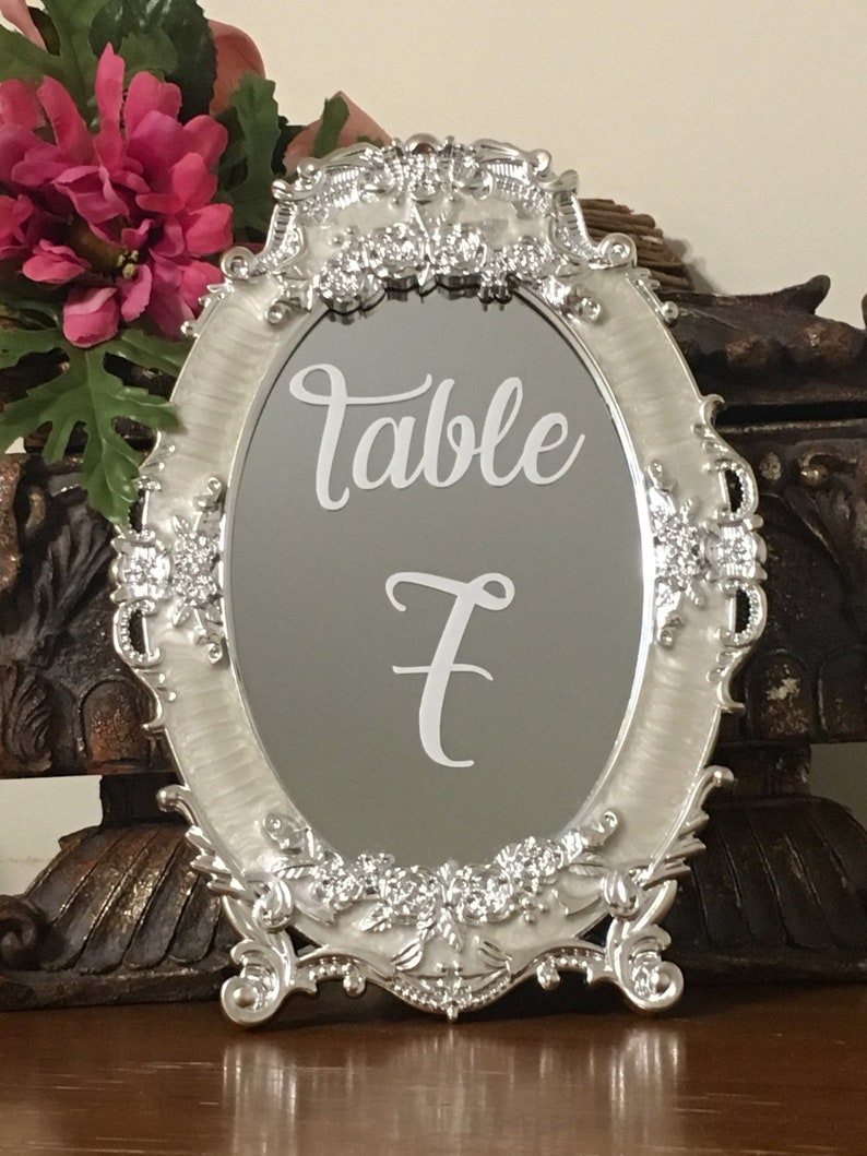 Mirror Table Numbers/fairytale Table Numbers/wedding Table - Etsy