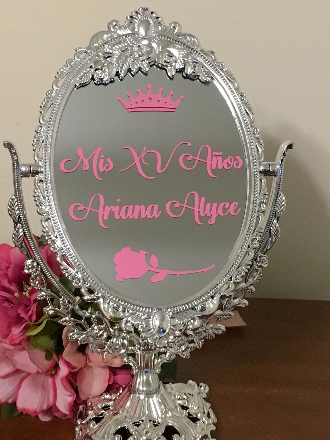 Mirror With Decal Inscription/quincinera Mirror Sign/fairytale - Etsy