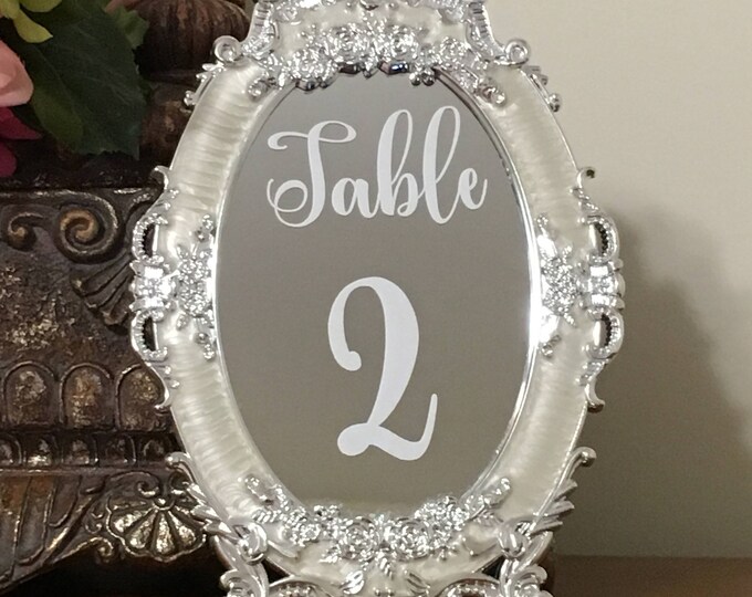 Mirror Table Numbers/mirrored Table Numbers/fancy Table Numbers ...