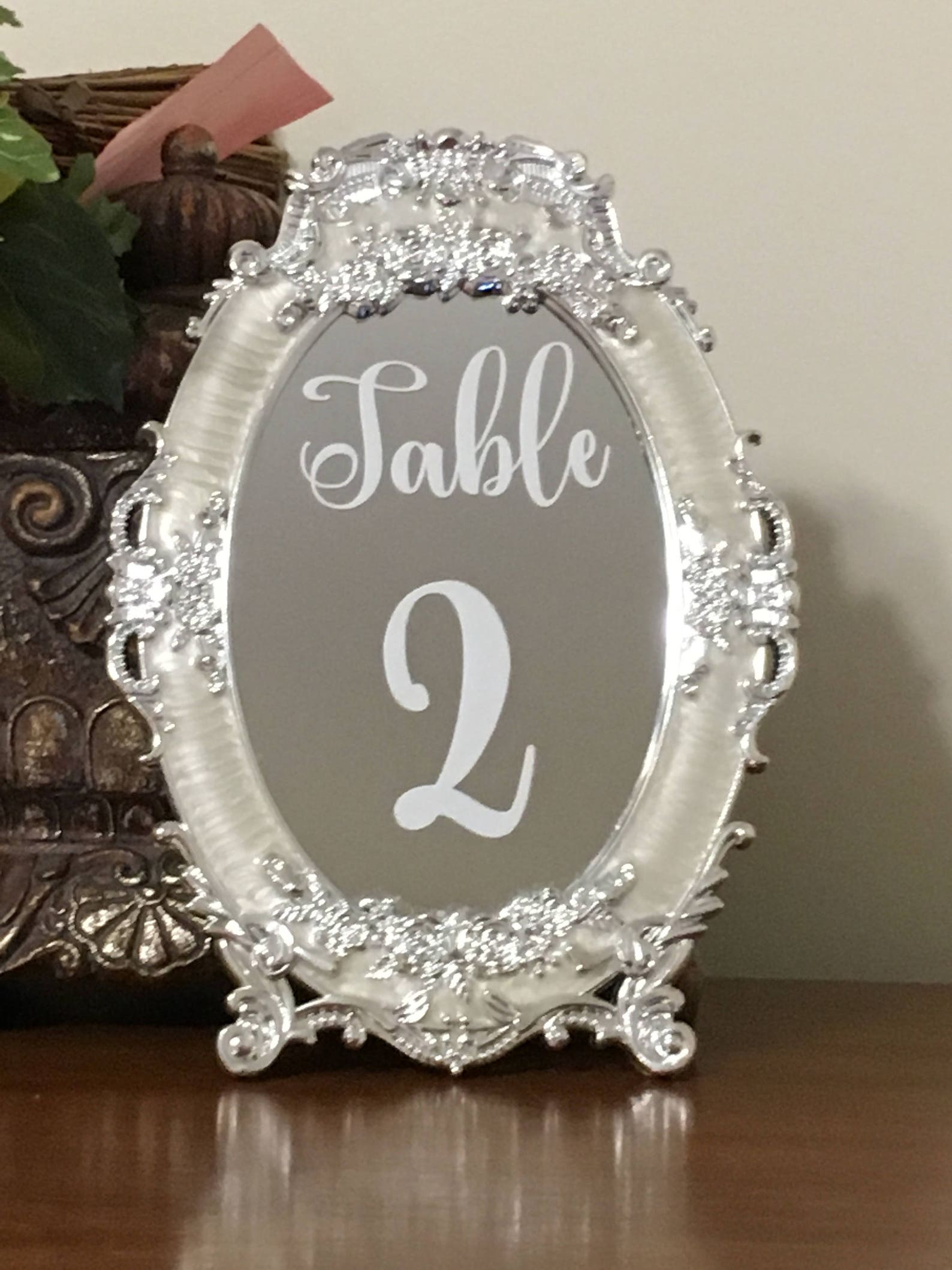 Mirror Table Numbers/mirrored Table Numbers/fancy Table | Etsy