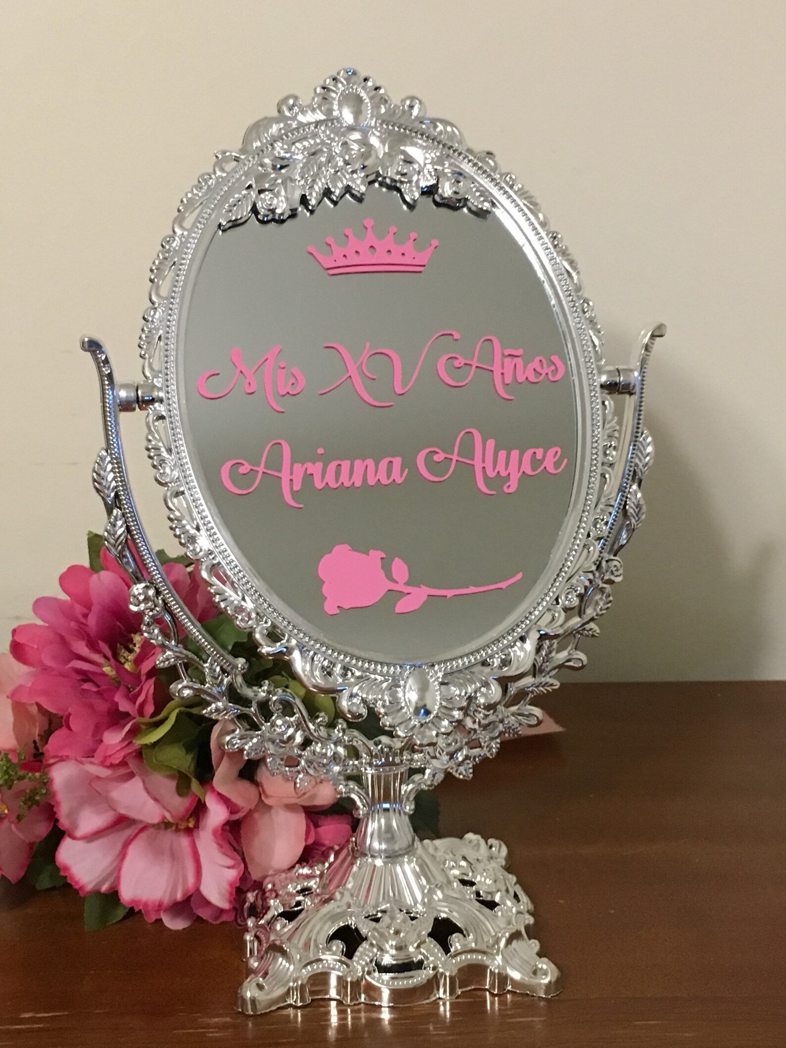 Mirror with decal inscription/Quincinera mirror sign/Fairytale | Etsy