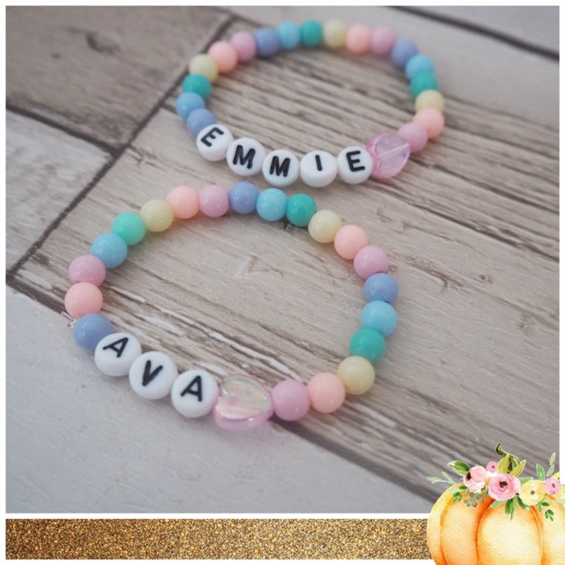 Girls Bead Bracelet - Etsy
