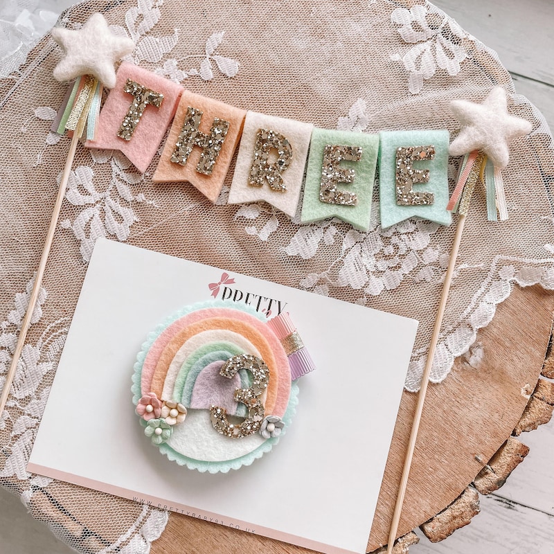 Bunting Star Cake Topper - Etsy