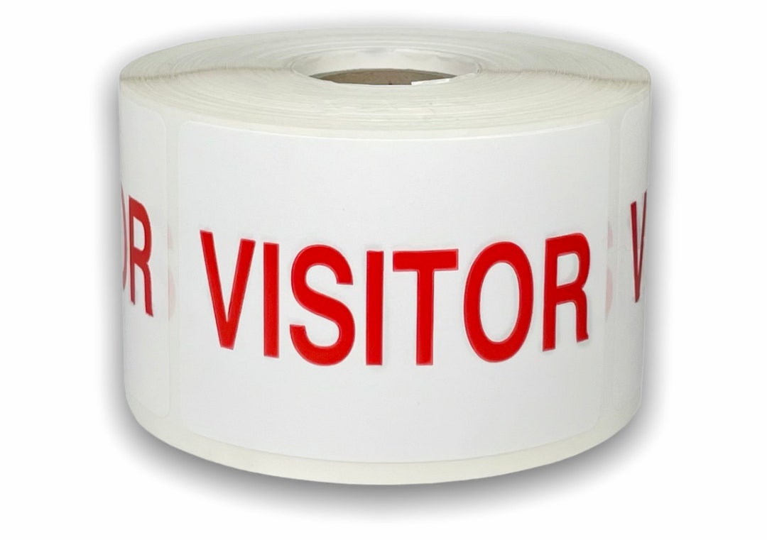 500 Count 2"x3" Red Visitor (only) Labels Visiting Adhesive Stickers - Etsy