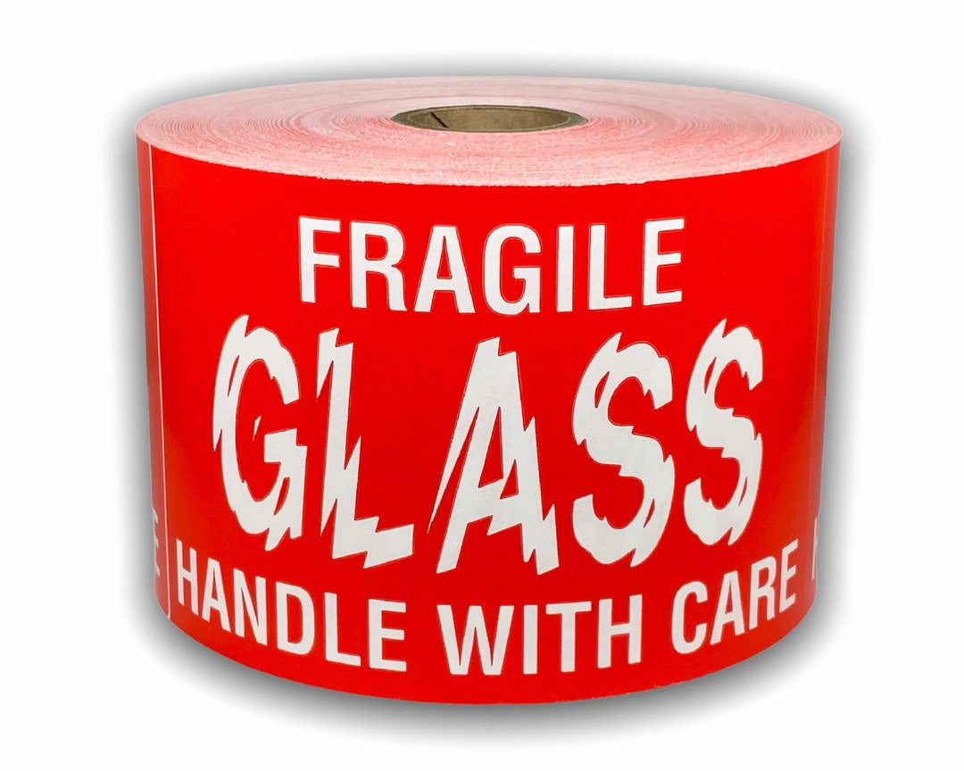 Shipping Labels – 3x5 Glass (cracked) Fragile Stickers (300 Roll) - Etsy