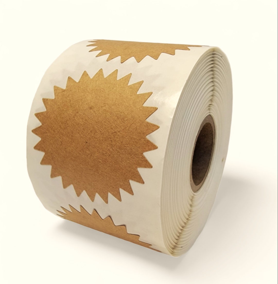 2 Starburst Labels With Color Border Stickers Arts and - Etsy