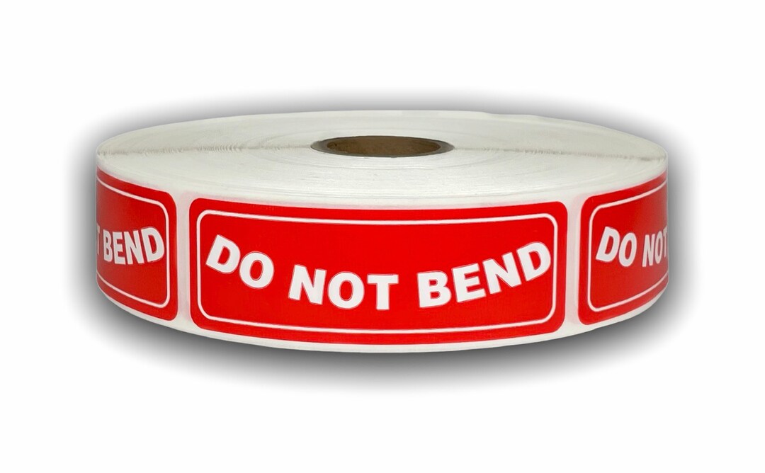 Do Not Bend Stickers | 1"x3" Shipping Warning Caution Labels | Peel ...