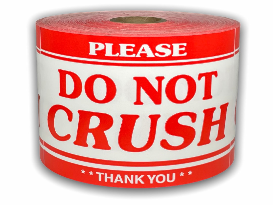 Do Not Crush Thank You Labels Shipping Warning Handling Stickers 3x5 ...