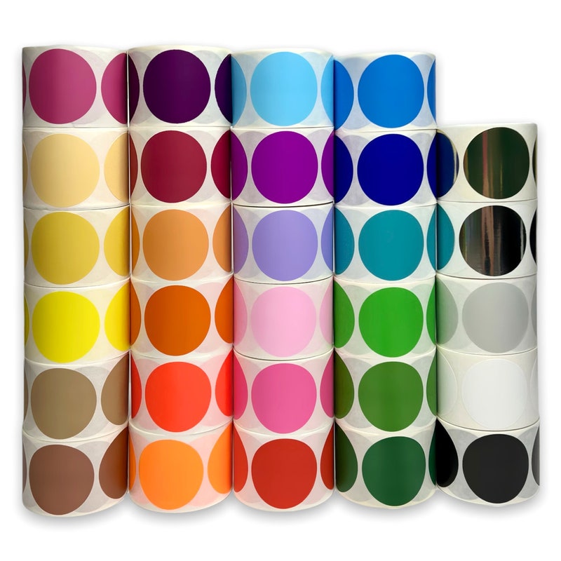 Coloured Dot Stickers - Etsy