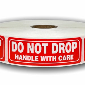 1x3 Handle With Care Labels Choose From: Fragile, Liquid, Glass, Do Not ...