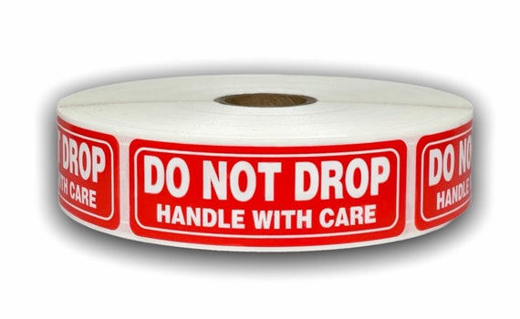Do Not Drop Handle With Care Shipping Warning Caution Labels | Etsy