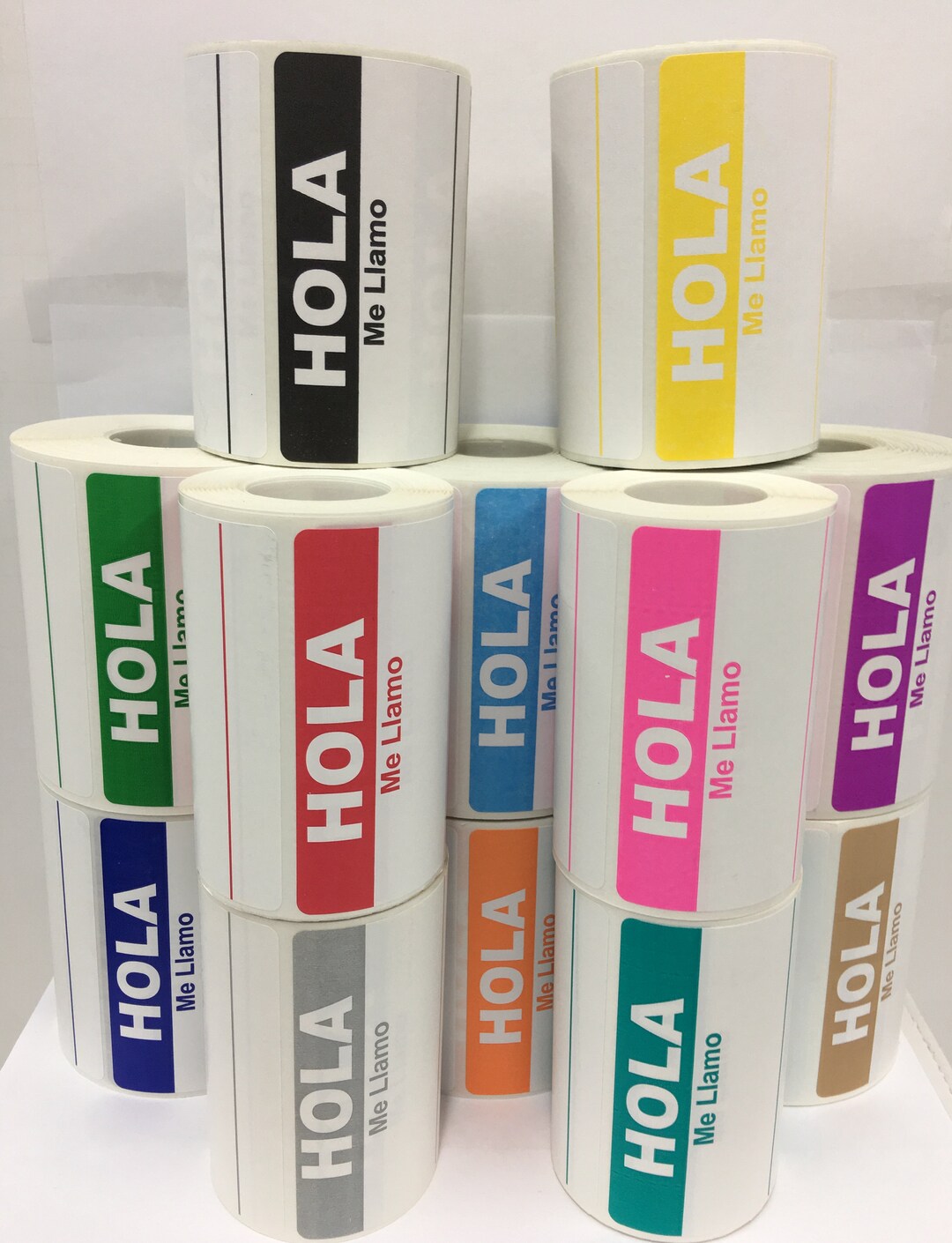 Choose Your Quantity and Color Hola Me Llamo Hello My Name is Labels 2 ...