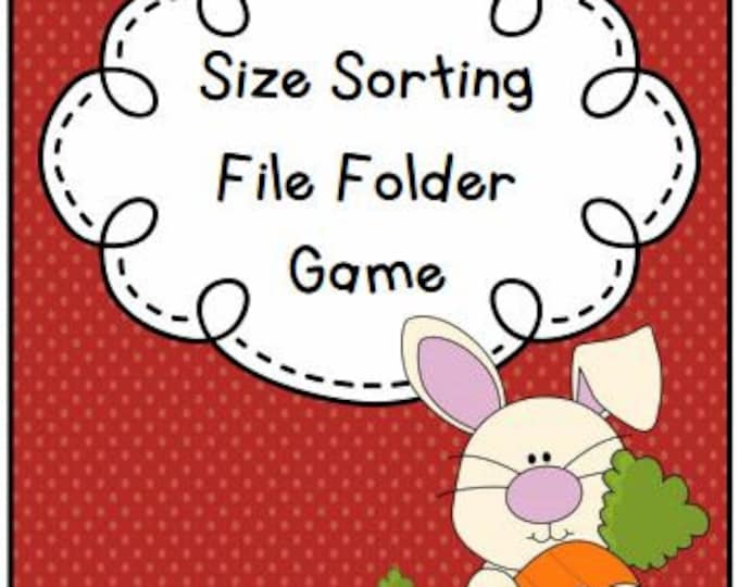 Food Size Sorting File Folder Game - Etsy