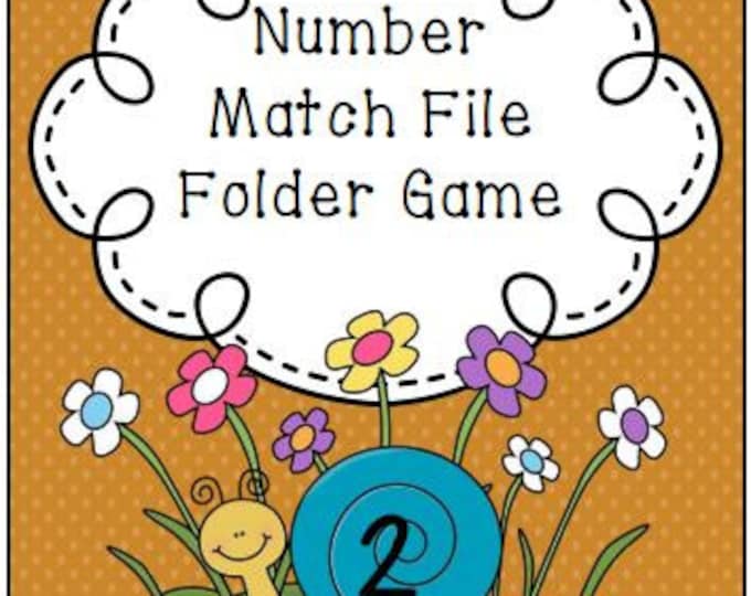 Number Match File Folder Game - Etsy