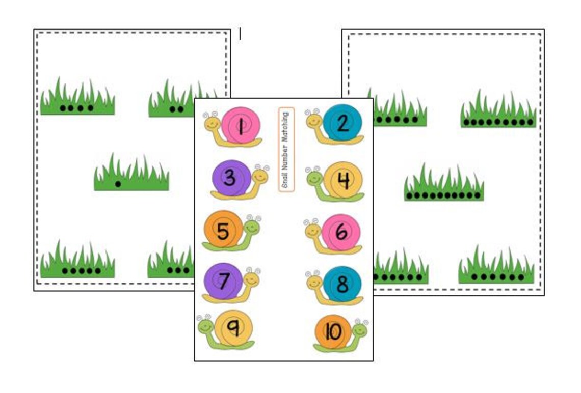 Number Match File Folder Game - Etsy