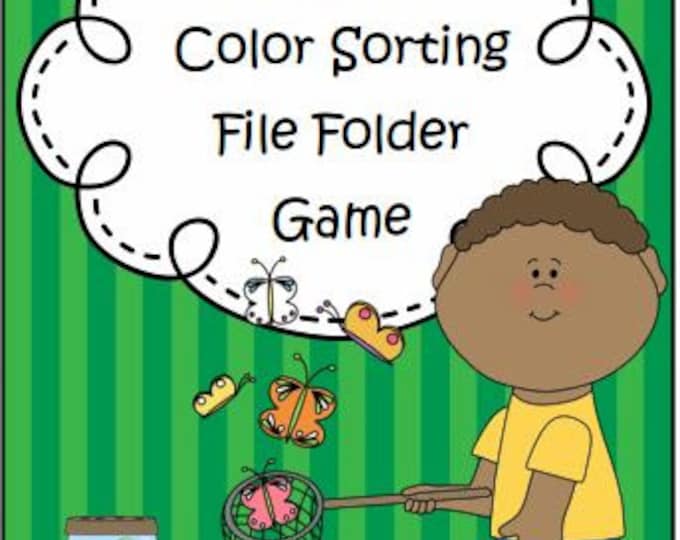 Insect Color Sorting File Folder Game - Etsy