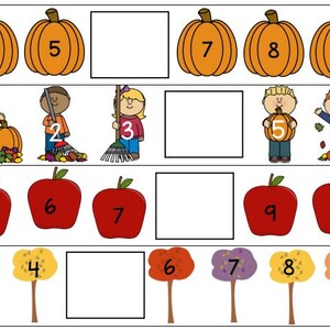 Seasonal Missing Number Strips Busy Bag - Etsy