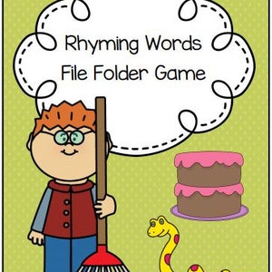 Rhyming Words File Folder Game - Etsy