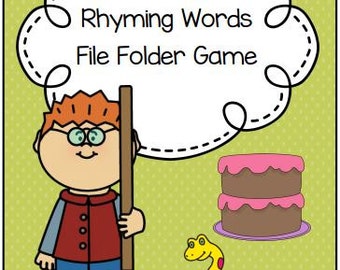Trolling for Rhymes Phonics File Folder Game Center Teacher Resource ...