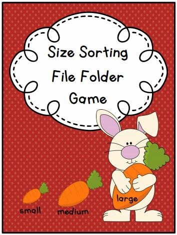 Food Size Sorting File Folder Game - Etsy