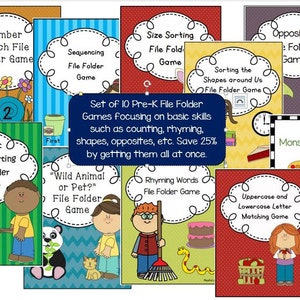 Fall Game Bundle preschool File Folder and Clip-it Games - Etsy