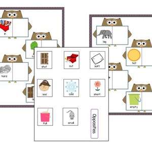 Opposites File Folder Game - Etsy