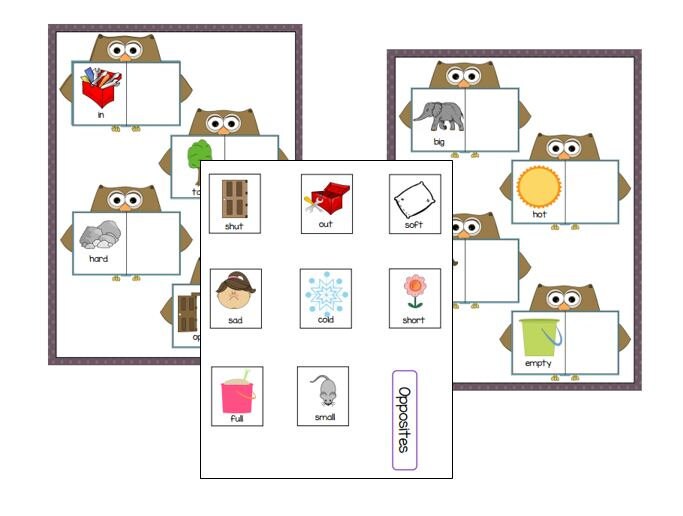 Opposites File Folder Game - Etsy