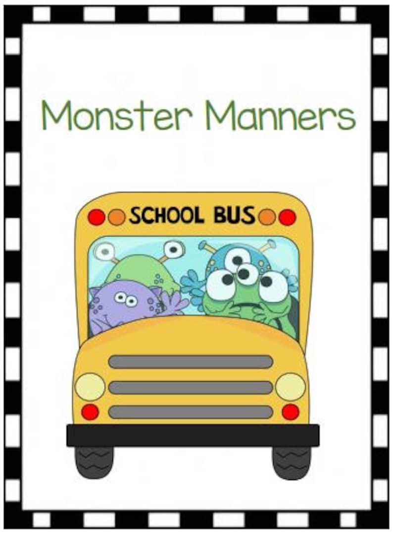 Monster Manners File Folder Game - Etsy