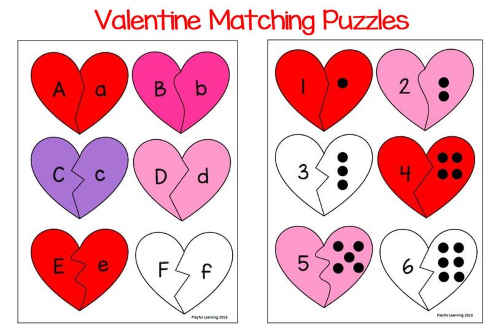 Valentine Letter and Number Matching Busy Bag - Etsy