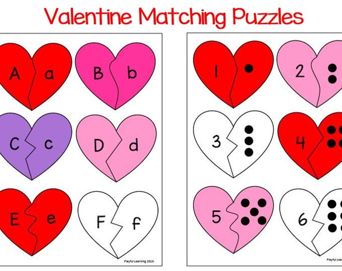 Valentine Letter and Number Matching Busy Bag - Etsy Canada