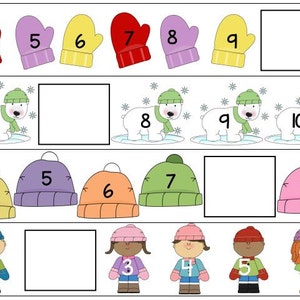 Seasonal Missing Number Strips Busy Bag - Etsy