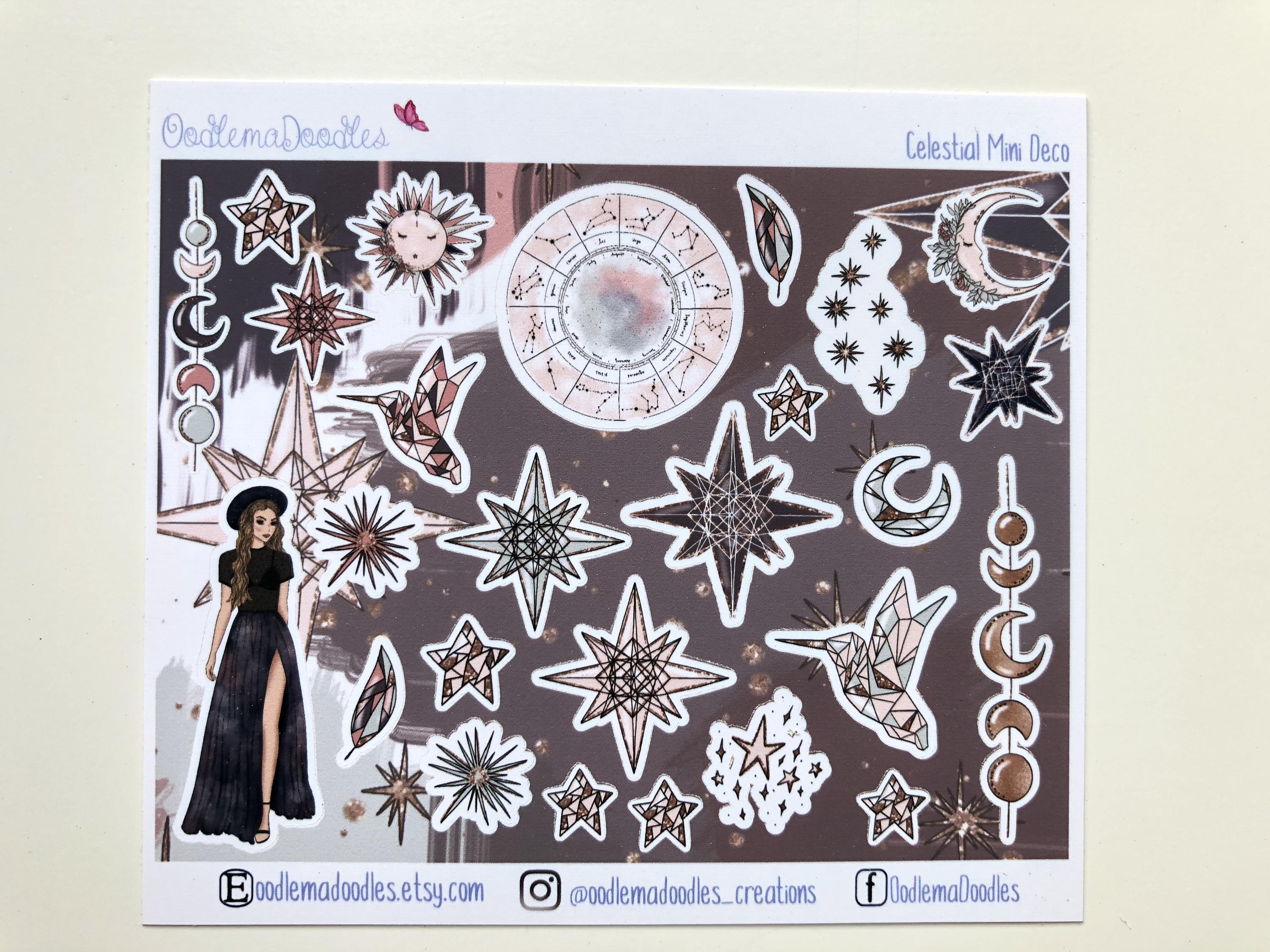 Celestial Decorative Stickers - Etsy UK