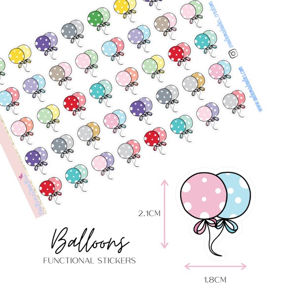 Balloon Stickers - Etsy