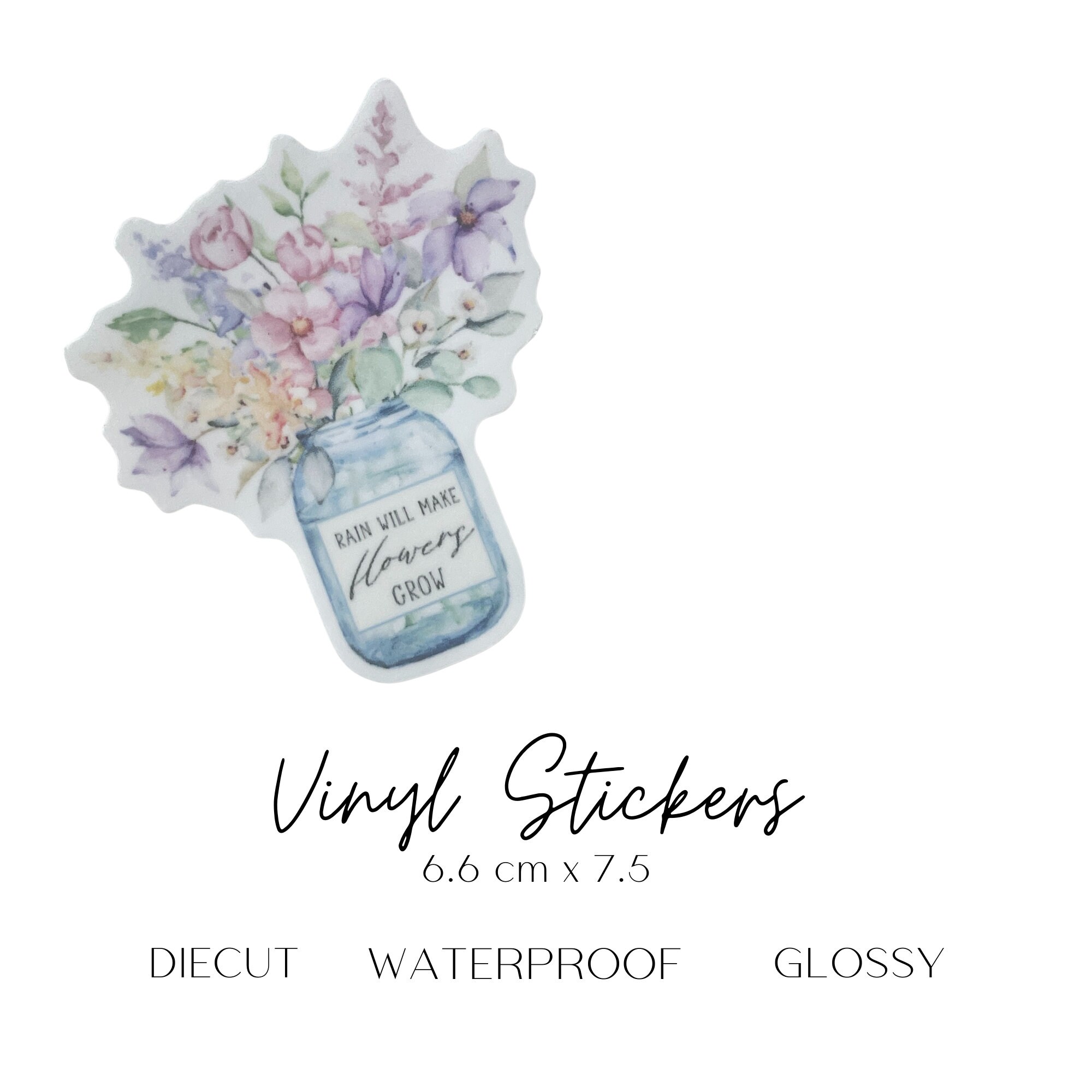 Blooms Vinyl Sticker Vinyl Die Cut Planner Stickers | Etsy