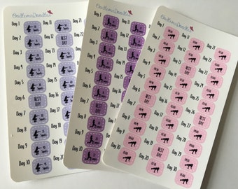 Fitness 30 Day Lunge Challenge Printable Planner Stickers for Erin ...