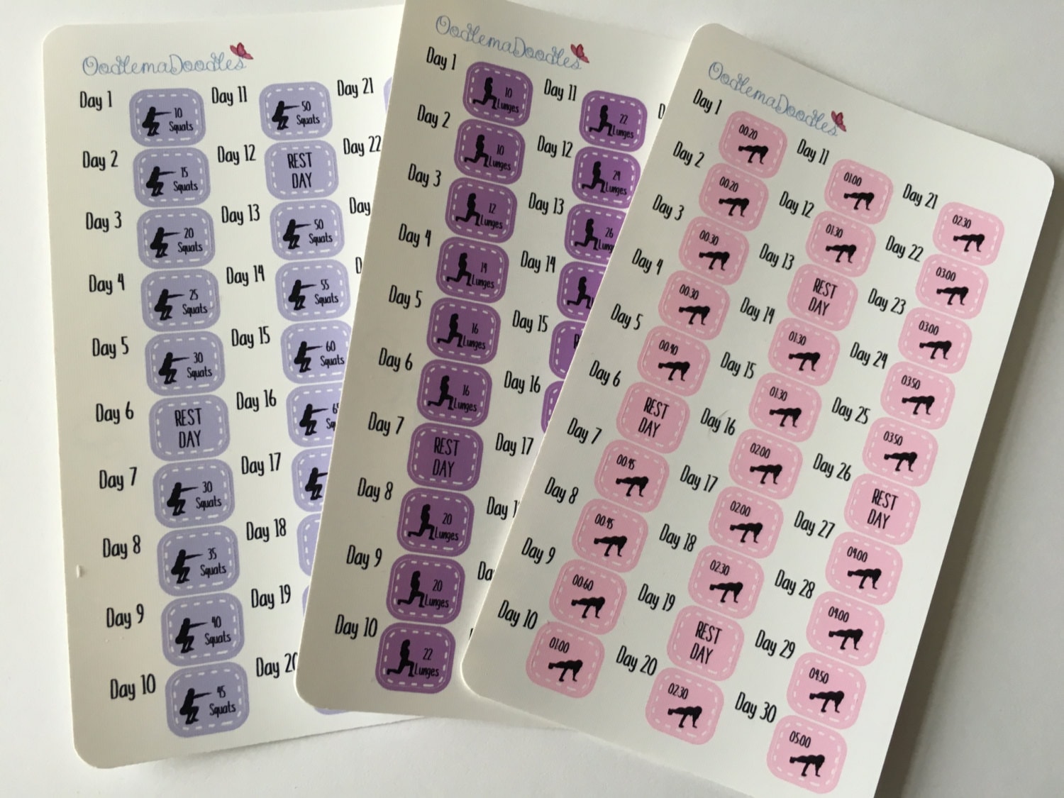 30 Day Challenge Stickers... - Etsy UK